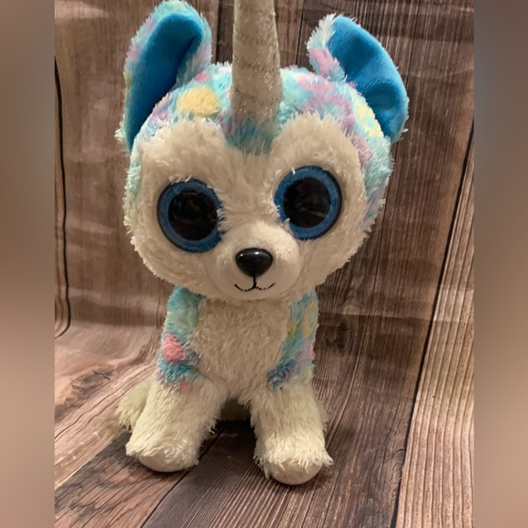 Ty | Toys | Ty Beanie Boos Helena The Unihusky Dog Glitter Eyes | Poshmark
